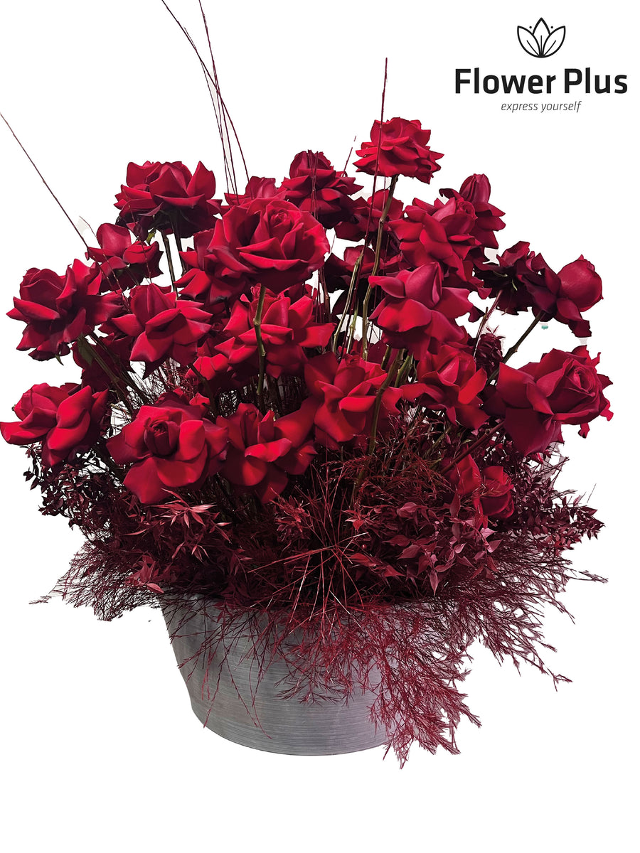 Reflexed Red Roses – Flower Plus
